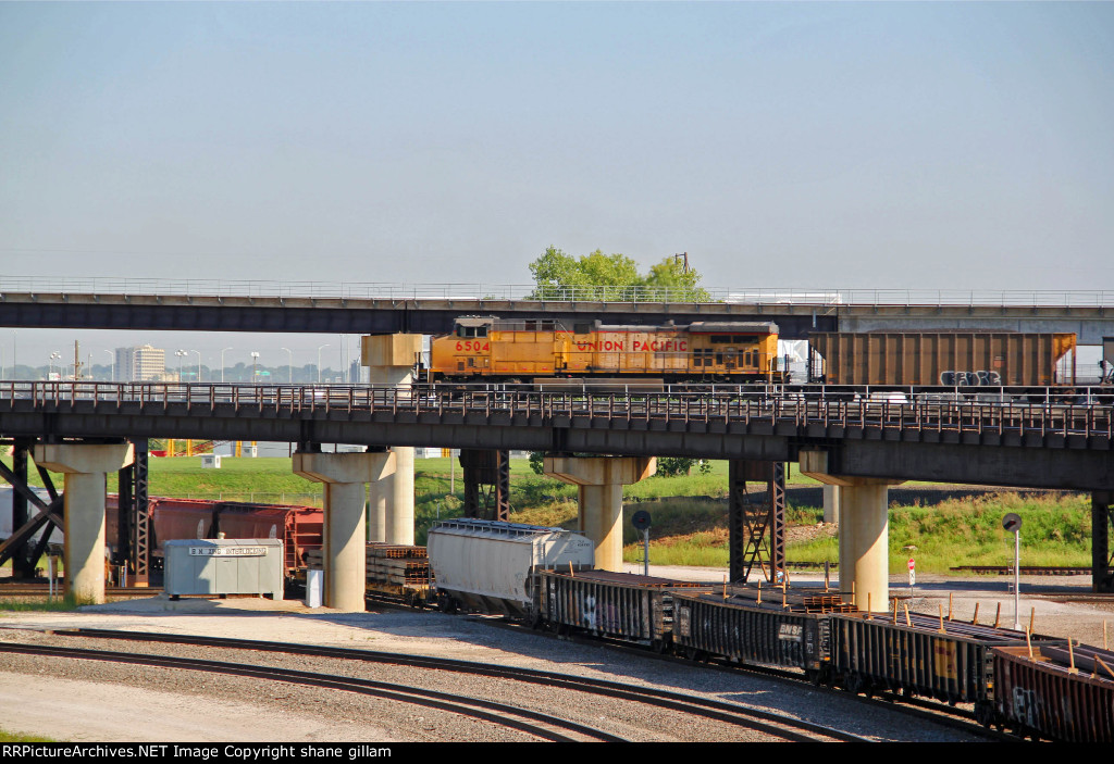 UP 6504 Works dpu on a EB coal load.